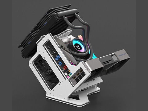 組み立て式アクリルMini-ITXケース「GEEEK Rhino S Mini ITX Open Air Frame Case White」が ...