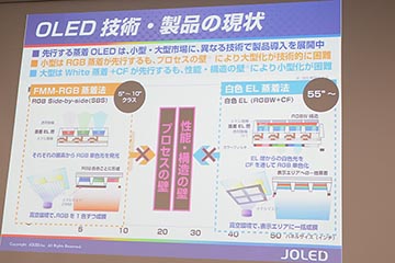 世界初、RGB印刷方式の21.6型4K有機ELパネル。日本発のJOLEDが開発 - AV Watch