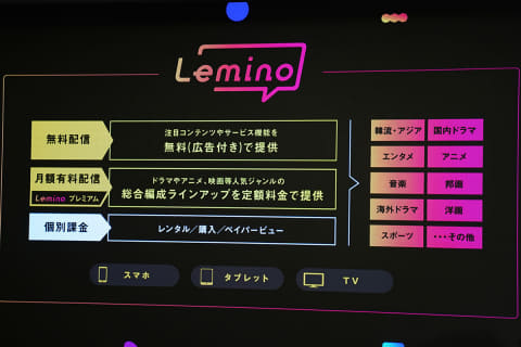 ドコモ、dTVを4月「Lemino」へ。月額990円、広告付き無料配信プランも - AV Watch