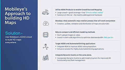 Mobileye、自動高精度地図生成システム「REM」の最新情報