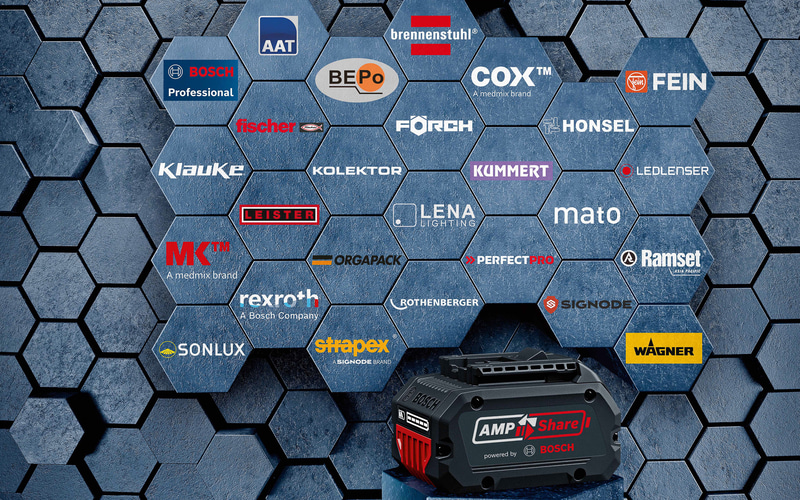 ボッシュ、電動ツール用の脱着式18Vバッテリアライアンス「AmpShare」設立 25以上の工具ブランドが参画予定 - Car Watch
