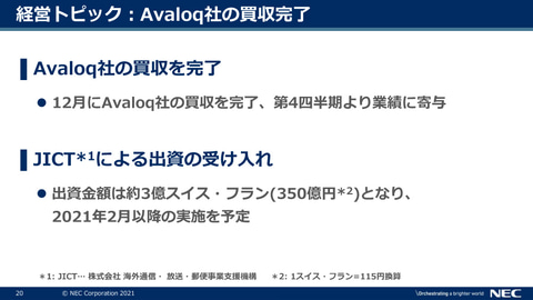 NECの2020年度第3四半期連結業績は減収増益、5G基地局の出荷が本格化 - クラウド Watch