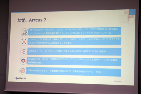 オープンなスイッチ/ルーターOS「ArcOS」などを提供する米Arrcus、日本市場でのビジネスを強化 - クラウド Watch