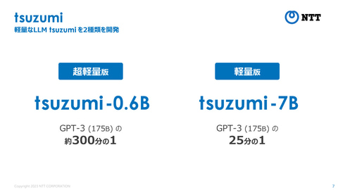 NTT、独自の大規模言語モデル「tsuzumi」を開発 2024年3月から商用サービスとして提供へ - クラウド Watch