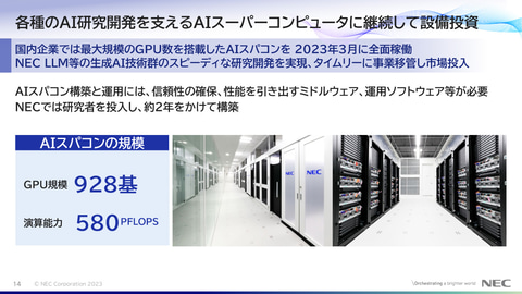 NEC、ビジネスに応じて最適化した生成AIの利用環境を2024年春より提供へ 独自の生成AI「cotomi」を活用 - クラウド Watch