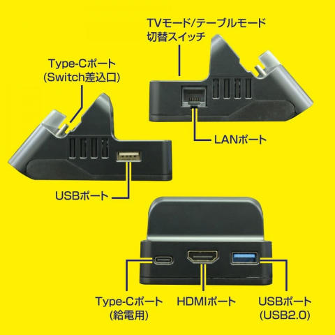 アローン、ラグの少ない安定した通信が可能な「Switch用LANポート付きドック」を3月1日発売 - GAME Watch