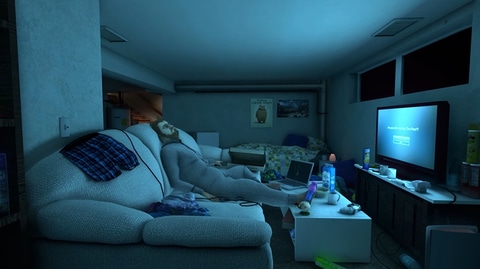 「壺おじ」開発者による“35歳ニート”ウォーキングシム「Baby Steps」発表！小太りの中年男性が必死に歩くPV公開 - GAME Watch