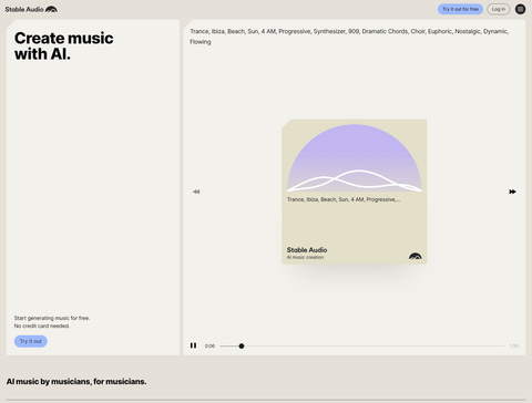 テキストから音楽生成するAI「Stable Audio」 45秒まで無料 - Impress Watch