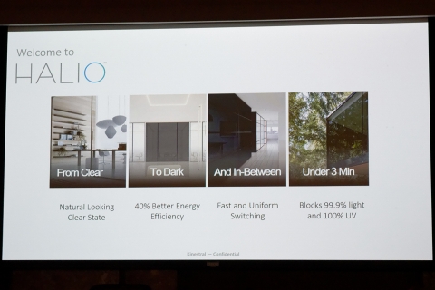 IoT対応の調光ガラス「Halio」、透明状態から光を99.9％遮蔽するまで3分以内 -INTERNET Watch