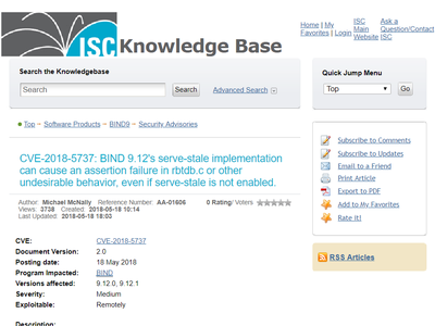 「BIND 9」に脆弱性、リモートからnamedが異常終了、JPRSやJPCERT/CCが注意喚起 - INTERNET Watch