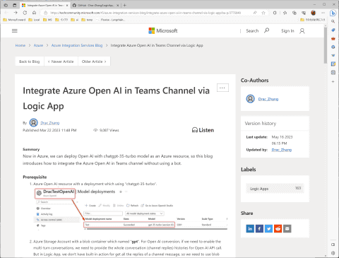 ChatGPTをMicrosoft Teamsのチャットで使う―Azure Open AIを使った設定の手順【イニシャルB】 - INTERNET Watch