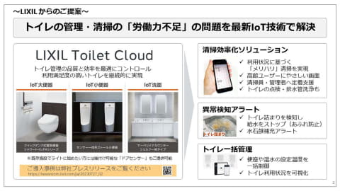 「もう、トイレはあふれさせない！」 LIXILがCEATECで見せる「住宅のスマート化」と「公衆トイレの自動設計」、そして「トイレのクラウド」とは？ - INTERNET Watch