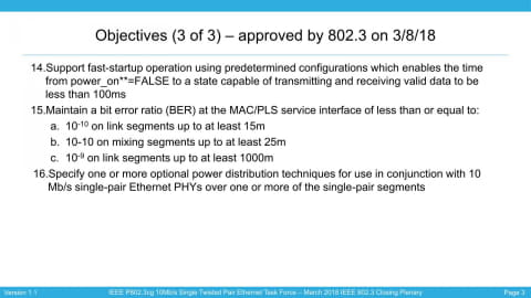 自動車用ネットワークの標準化（12）「IEEE P802.3 dh」のその後と、車載“にも”使われる「IEEE 802.3cg」【ネット新技術 ...