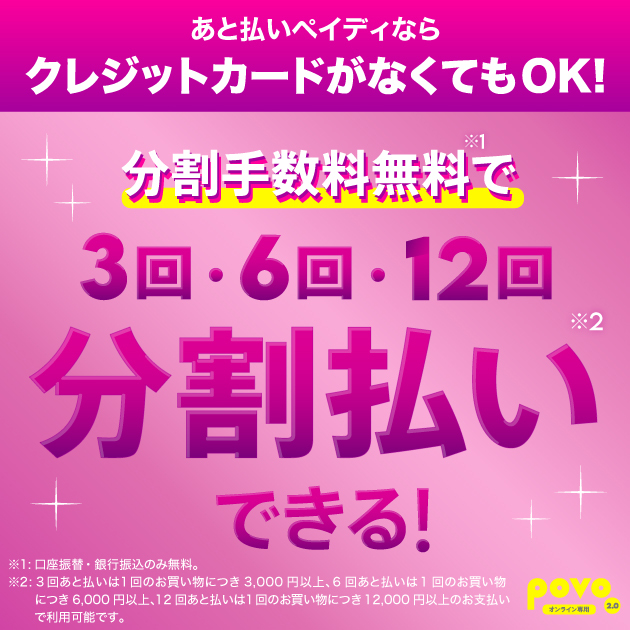 「povo」でトッピング購入時の最大12回あと払いサービスを常時提供へ、ペイディあと払いが手数料無料で - ケータイ Watch