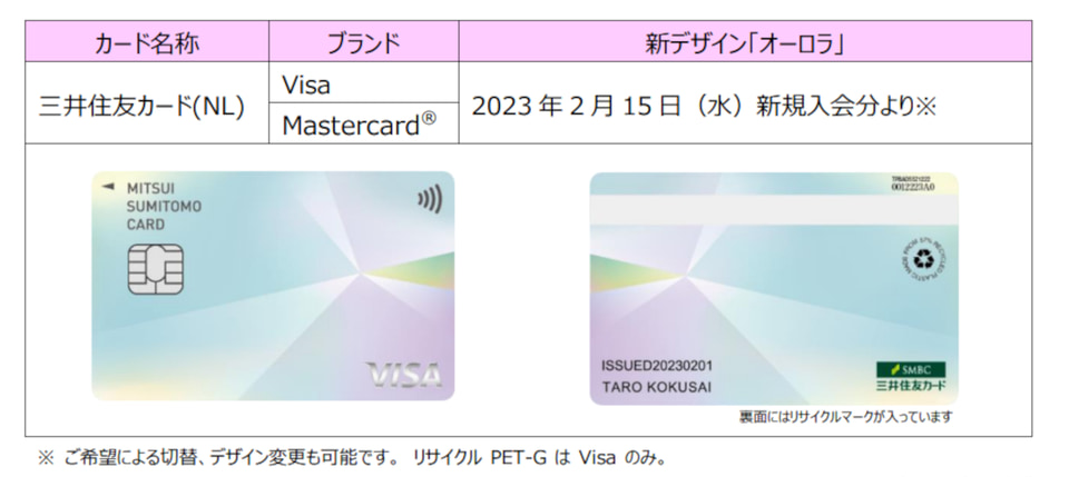 三井住友カードのナンバーレスに新デザイン「オーロラ」。Visa/Mastercardの非接触決済にも対応 ラメ感で上品な色合いに - トラベル Watch