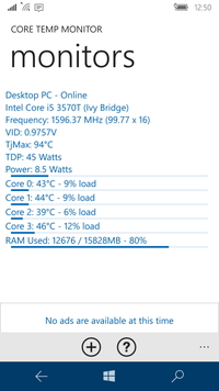 【レビュー】CPUコアの温度をリアルタイムで表示、スマホからの遠隔監視も可能な「Core Temp」v1.3 - 窓の杜