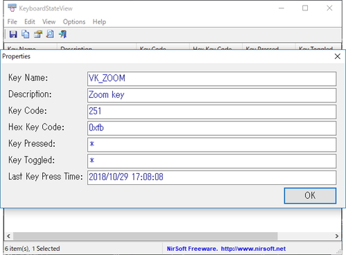 キーボードのどのキーが最後にいつ押されたのかを調べられる「KeyboardStateView」【レビュー】 - 窓の杜
