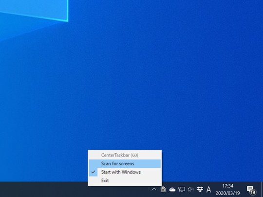 Windowsのタスクバーのボタンを中央寄せ表示する「CenterTaskbar」【レビュー】 - 窓の杜