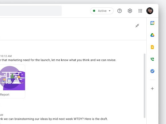 Web/PWA版「Google Chat」のUIが3月24日よりリニューアル ～「Gmail」に準じたデザインに - 窓の杜