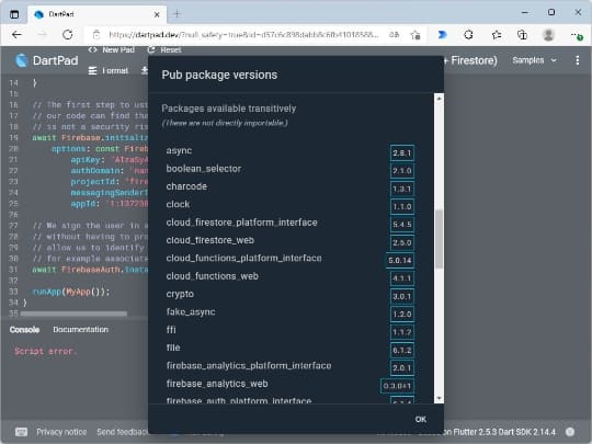 「DartPad」がパッケージに対応、Google FontsやFirebaseの「Dart」アプリをその場で書ける - 窓の杜