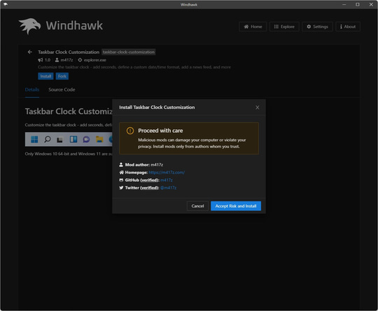 ゲームMODの感覚でWindowsを改造できるツール「Windhawk」 - 窓の杜