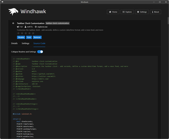 ゲームMODの感覚でWindowsを改造できるツール「Windhawk」 - 窓の杜