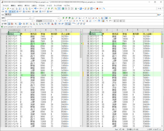 最強CSVエディター「EmEditor」はピボットテーブルまで使える！ - 窓の杜
