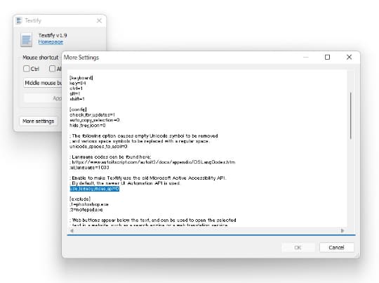 アプリUI上のあらゆるテキストをコピー・検索・翻訳できる「Textify」v1.9 - 窓の杜