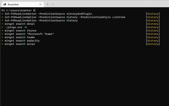 入力しようとしているコマンドを予測 ～PowerShellで「Predictive IntelliSense」が既定有効に - 窓の杜