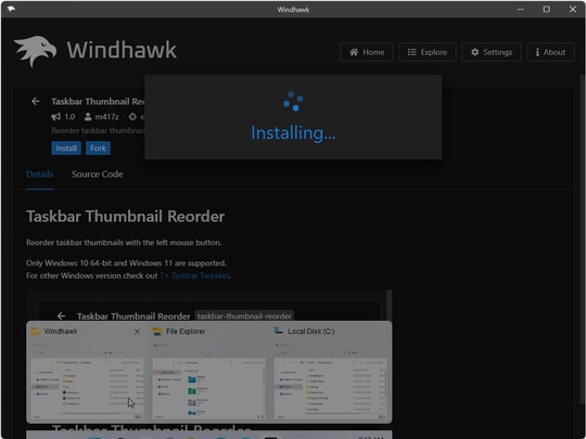 OSカスタマイズツール「Windhawk」にライブサムネイルをD＆Dで入れ替える新しいMod - 窓の杜