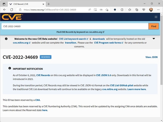 脆弱性に附番されるCVE番号を管理する「cve.mitre.org」がリニューアルへ - やじうまの杜 - 窓の杜