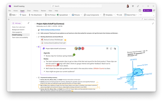 「Loop」とも連携、「OneNote」Windows版は最強のミーティングメモツールに - 窓の杜