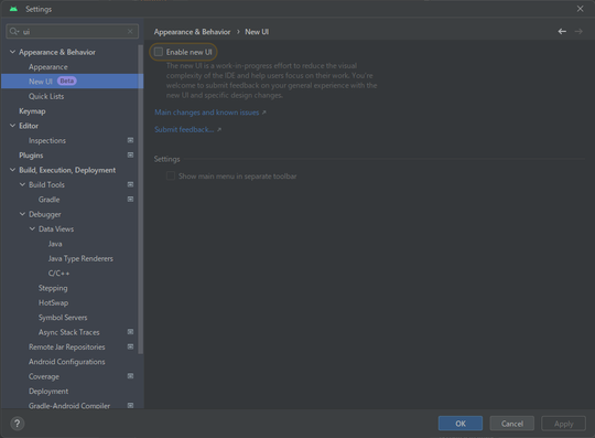新しいUIをプレビュー実装した「Android Studio Giraffe」（2022.3.1）がリリース - 窓の杜