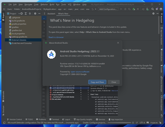 「Android Studio Hedgehog」（2023.1）が安定版に ～新しい消費電力プロファイラーなどを追加 - 窓の杜