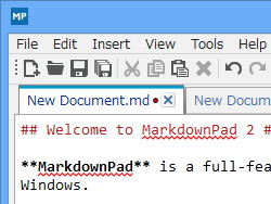 ゼロから再設計された「MarkdownPad 2」が公開、タブ・構文強調などの新機能を搭載 - 窓の杜
