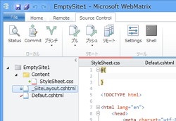 「Microsoft WebMatrix 3 Preview」が公開、Git/TFSによるソースコード管理機能を統合 - 窓の杜
