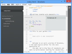 オープンソースのWebアプリ開発向けコードエディター「Brackets」Sprint 23が公開 - 窓の杜