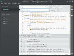 Adobe、複数選択・同時編集をサポートした「Adobe Edge Code CC」Preview 8を公開 - 窓の杜